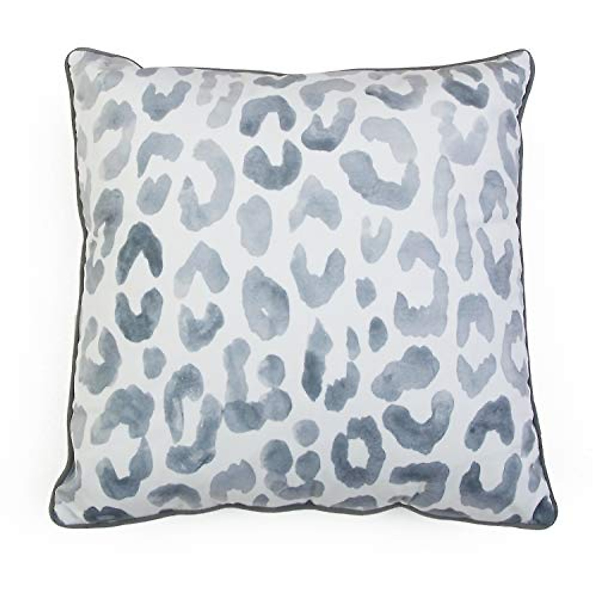 Thro by Marlo Lorenz Miron Cheetah Velvet Throw Pillow, 20" x 20", Gray