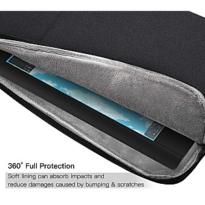 Waterproof Drawing Tablet Sleeve Case Bag for XP-Pen Deco 01 V2/ Artist12 Pro, Huion H610 Pro/ HS610 HS611, UGEE M708, Wacom One, GAOMON PD1161, Black