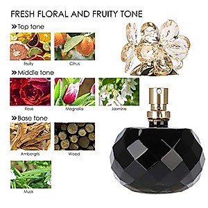 Rosvola Perfume for Women Ladies Perfume, 60Ml Long Lasting Perfume Flower Perfumes PocketPerfume, Eau de Parfum Spray (Black)