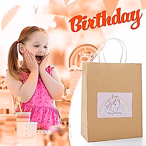 GSSUSA Brown Kraft Paper Gift Bag with Handles, 10x5x13 Bulk Shopping Grocery Paper Bags 100 Pc, Party Favor, Retail, Small Business, Packaging, Christmas, Merchandise, Boutique, Wedding, Baby Shower