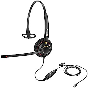 Arama Phone Headset with Microphone Noise Cancelling, Office Telephone RJ9 Headsets Compatible with Yealink T46G T48G T42S T46S T48S T42U T43U T54W T57W T58W VP59 Grandstream Aastra