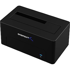 SABRENT USB 3.1 to SATA External Hard Drive Docking Station for 2.5 or 3.5in HDD, SSD [Includes Both Type C and Type A Cables Supports UASP and 10TB Drives] (DS-UTC1)