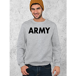 Promotion & Beyond Military Gear Army Training PT Crewneck Sweatshirt, M, H. Grey