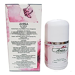 Hybrid & Company Anisa Fragrance for Women Eau De Parfum Natural Spray Fresh Floral Scent, 3.4 Fl Oz