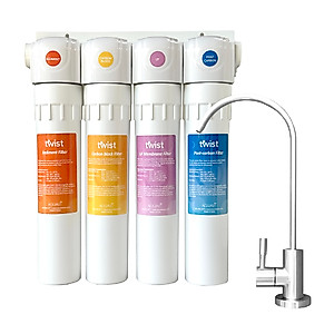 11 inch AQUAVI Twist Carbon Block Water Filter for Reverse Osmosis RO System Quick Connect Replacement or Add-on, Improve Water Taste