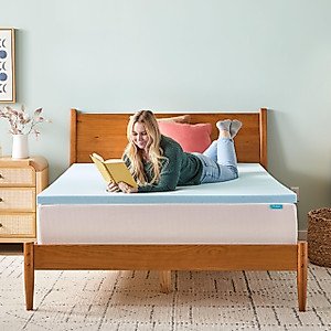 Linenspa 2 Inch Memory Foam Mattress Topper, Gel Infused Twin Mattress Topper, CertiPUR-US Certified