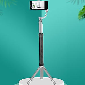 Tripod Extension, 9.8in Camera Mount Extender Rod with 1/4 in 3/8in Screw, Carbon Fiber Tripod Center Column Extension for RONINSC for G6MGAX G5 SPG for AIRCROSSX Camera