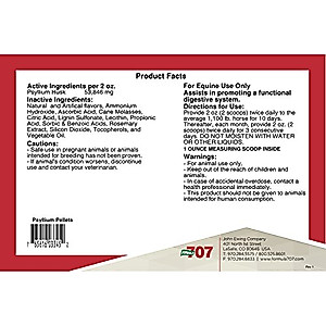 Formula 707 Psyllium Pellets Equine Supplement (3lb Jar - 12 Day Supply)