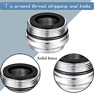 18 Pieces Faucet Adapter Kit Brass Male and Female Sink Aerator Adapter Set Kitchen Sink Faucet Adapter to Garden Hose, Water Filter, Standard Hose via Diverter