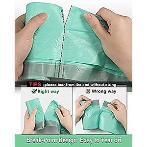 1.2 Gallon Trash Can Liners,125 Counts Drawstring Mini Trash Bags, Strong Small Compostable Trash Bags Small Bathroom Trash Bags for Home Kitchen Office Fit 4.5-5 Liter Trash Can,1-1.5 Gallon (Green)