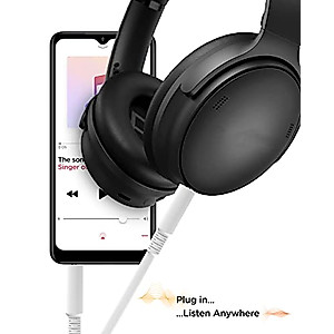 GALVANOX Replacement Cord for Bose Headphone Cable Compatible with Bose QC35 II / QC45 (White)