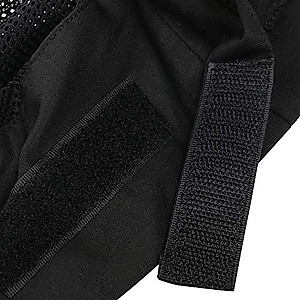 LERTREE Breathable Mesh Top Skull Cap Catering Chefs Hat with Adjustable Strap Black