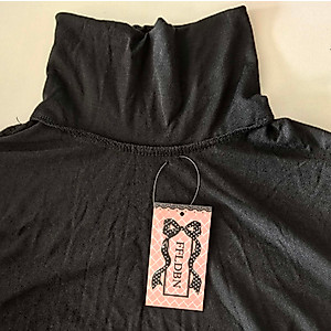 Black Turtleneck Mens T-Shirt Slim Fit Lightweight Long Sleeve Pullover Top Soft Shirts Warm Undershirt Stretch Gentleman Solid Color Business Fashion Casual Menswear Sizes XL