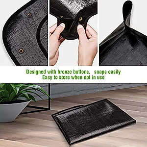 k’S Plant Potting Mat, Reusable Waterproof Garden Plant Seedling Repotting Tray Foldable Indoor Transplanting Tidy Flower Potting Tarp with 10 Pack Plant Labels and Clips (39.3 x 39.3 inch)