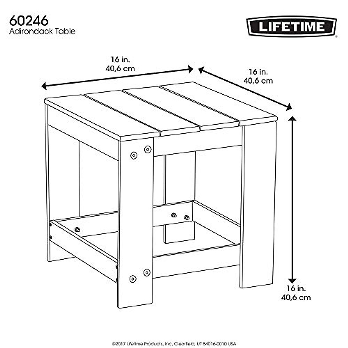 Lifetime 60246 Adirondack Table, Brown