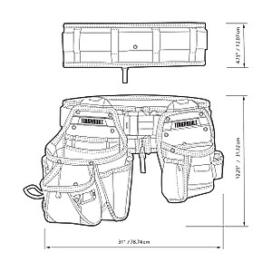 ToughBuilt - TB-CT-111-CP, ClipTech, 3pc Handyman Tool Belt Set