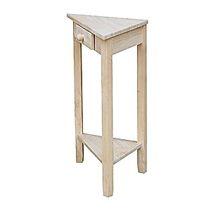 International Concepts Corner Accent Table, Unfinished