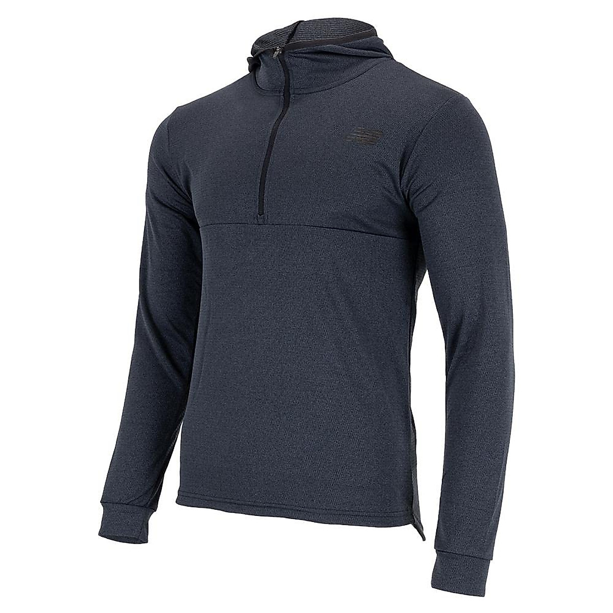 New Balance Men's Tenacity Hooded Quarter Zip 22, Black, Large
