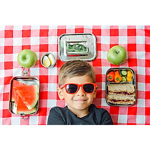 ecozoi Stainless Steel Lunch Box, 3-Tier Leak Proof Stackable Lunch Container Convertible to 1-Tier, With sauce Container and Silicone Band, Eco Friendly Bento Box Family Friendly (70 oz)