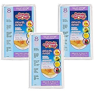 (3 Pack) Living World Gravel Paper, 9-1/2" x 15-3/4", 8 Sheets each