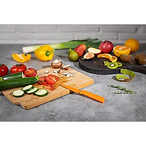 Kuhn Rikon Colori+ Serrated Paring Knife, 4", Orange