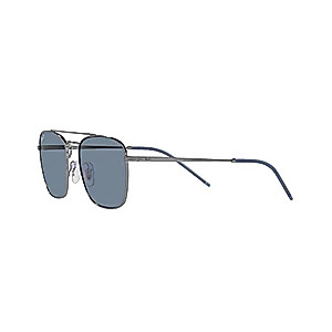 Ray-Ban RB3588 Square Sunglasses, Gunmetal/Dark Blue Polarized, 55 mm