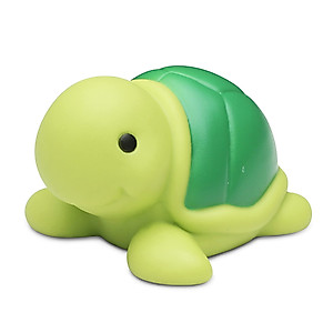 DolliBu Sea Turtle Bath Buddy Squirter – Floating Green Turtle Rubber Bath Toy, Fun Water Squirting Bathtime Play for Toddlers, Cute Sea Life Animal Toy
