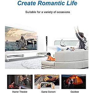 Amoowa Mini Projector 1080p Projector with WiFi and Bluetooth DLP 200ANIS for Home and Outdoor Video Wireless Projector Compatible with HDMI/USB/iPhone/Android/Tablet