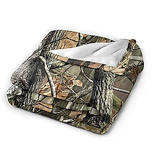 Throw Blankets Camo Super Soft Cozy Warm Plush Fluffy Blanket Lightweight Fuzzy Fleece Flannel for Couch Bed Sofa for Kids Adults Size 50"x60"