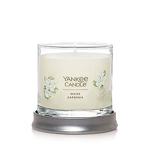 Yankee Candle White Gardenia Scented, Signature 4.3oz Small Tumbler Single Wick Candle, Over 20 Hours of Burn Time