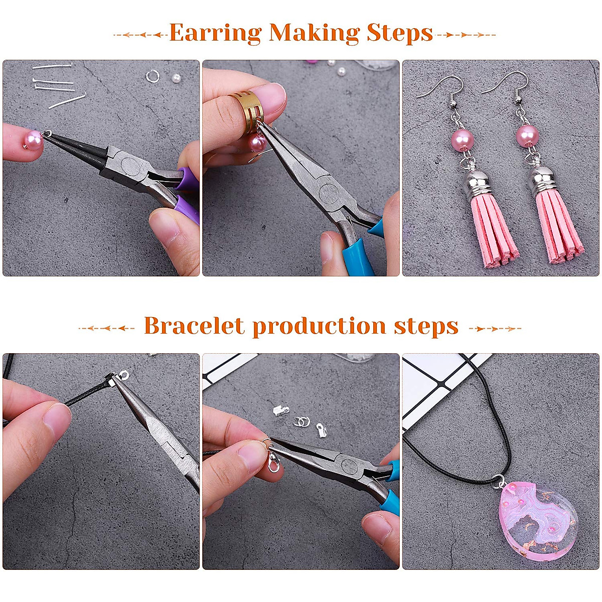 Jewelry Making Supplies Kit, Paxcoo Jewelry Making Kit with Jewelry Making Tools, Jewelry Wires and Jewelry Findings for Jewelry Making, Repair and Beading