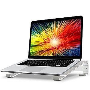 KYQEE Laptop Riser for Desk, Laptop Stand, Ergonomic Aluminum Computer Stand for Laptop, Ventilated Notebook Stand Compatible with MacBook Air Pro, Dell XPS, HP, More 11-17.3 Inches Work from Home