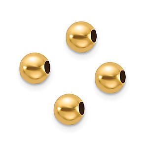 Sonia Jewels 14k Yellow Gold Set of 4, 4mm Spacer Beads