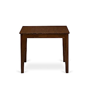 East West Furniture Modern OxT-AWA-T Mid Century Dining Table with Antique Square Tabletop and-Walnut Finish, 36 x 30