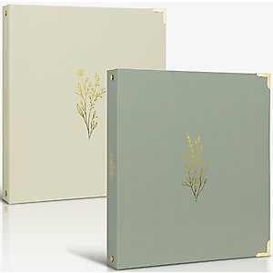Aesthetic 3 Ring Binder Set of 2 - Sturdy 1 Inch Binder Fits Letter Sized Paper - A Cute Holder for Women or Men with Pocket Easily Organizes Your Paperwork for School, Office or Work