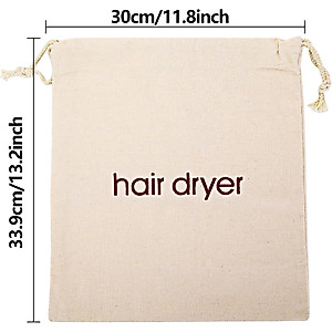 Hair Dryer Bags Drawstring Bag Container Hairdryer Bag for Travel Bathroom (Light Grey)
