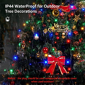 Christmas Tree Lights Christmas Lights Outdoor Indoor 400Led 9.84Ft 10 Lines Christmas Lights with 8 Modes and Timer, Fairy Tree Lights for Wedding Home Party 6Ft - 9Ft Xmas Tree Decor(Multicolor)