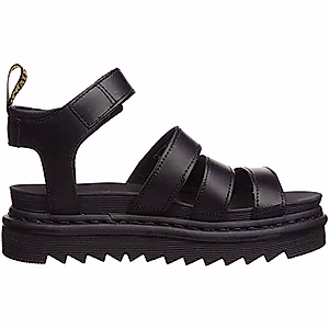 Dr. Martens Women's Blaire Sandal, Black Brando Leather, 8