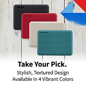 Toshiba Canvio Advance 4TB Portable External Hard Drive USB 3.0, Green - HDTCA40XG3CA