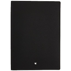Montblanc Notebook Black Lined #146 Fine Stationery 113294 – Elegant Journal with Leather Binding and Ruled Pages – 1 x (5.9 x 8.2 in.)