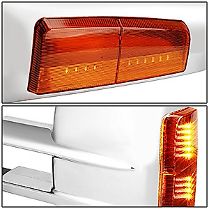 DNA Motoring TWM-003-T999-CH-AM Pair of Powered Heated Towing Side Mirrors w/ Amber Turn Signal Compatible with 07-13 Silverado/Suburban/Sierra/Yukon/Avalanche/Tahoe/Escalade, Chrome