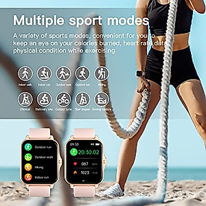 Smart Watch (Receive & Dial), 2023 Newest 1.85" TFT HD Full Circle Full Touch Screen, Smart Watch for Women Men,SmartWatchs with Fitness Tracker Call/Text/Heart Rate/AI Voice Assistant/Blood Pressure