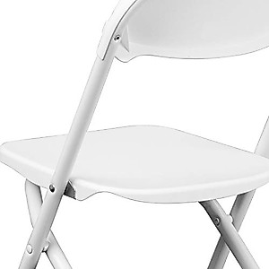 Flash Furniture Kids White Plastic Folding Chair