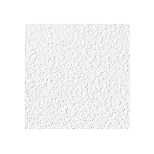Genesis Stucco Pro White Ceiling Tiles - Easy Drop-in Installation – Waterproof, Washable and Fire-Rated - High-Grade PVC to Prevent Breakage (6" x 6" Sample)