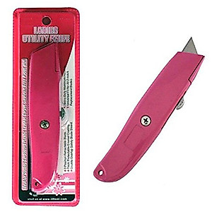 Ladies Utility Knife Box Cutter Retractable Razor Changing Blades Heavy Duty Pk