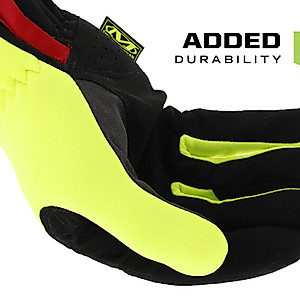 Mechanix Wear: Hi-Viz FastFit Work Gloves with Secure Fit Elastic Cuff, Reflective and High Visibility, Touchscreen Capable, Safety Gloves for Men, Multi-Purpose Use (Fluorescent Yellow, Large)