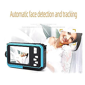 DYOSEN Digital Camera Aparat Cyfrowy Ekran Aparat Cyfrowy Selfie Wideorejestrator Do Podwodne Nagrywanie DV Digital Camera Photography (Color : Blue)
