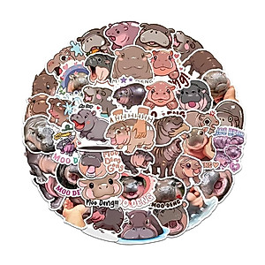 2024 Moo Deng Hippo Plush, 16" Cute Pygmy Hippo Plushie Toy for Fans Gift, Soft Baby Hippopotamus Stuffed Animal Pillow for Kids and Adults