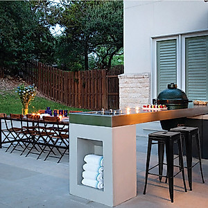 Devoko Metal Bar Stools 30" Indoor Outdoor Stackable Barstools Modern Style Industrial Vintage Counter Bar Stools Set of 4 (30 inch, Deep Black)