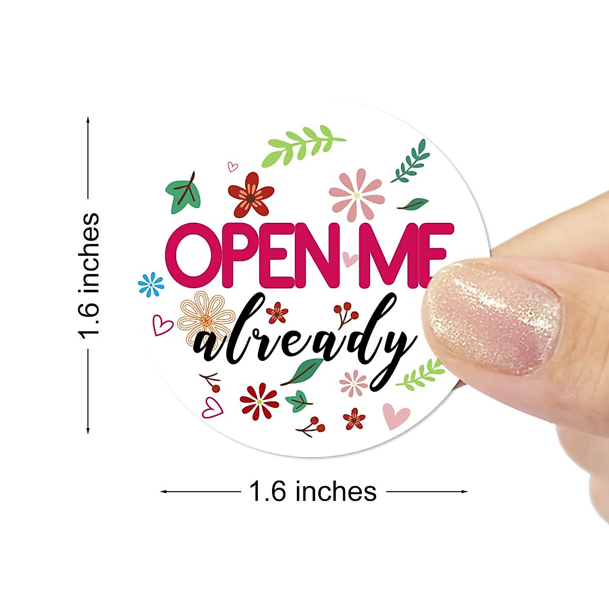 Open Me Already Stickers,Thank You Stickers,Handmade Stickers,Small Shop Stickers,Envelopes Stickers for Small Business, Online Retailers,Handmade Goods,500 Labels Per Roll